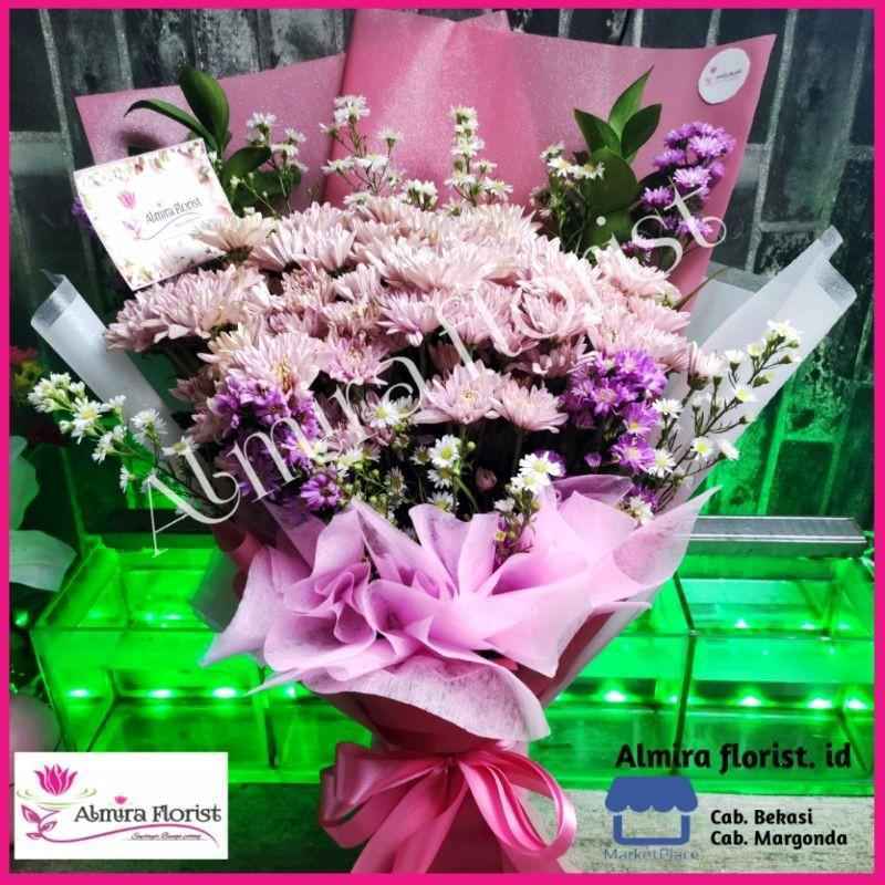 Jual [fresh] Bouquet Bunga Aster Deluxe | Buket Bunga Asli Segar ...