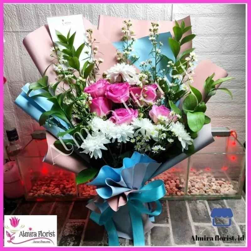 Jual [fresh] Bouquet Bunga Mawar 6 Tangkai Platinum | Buket Bunga Asli ...