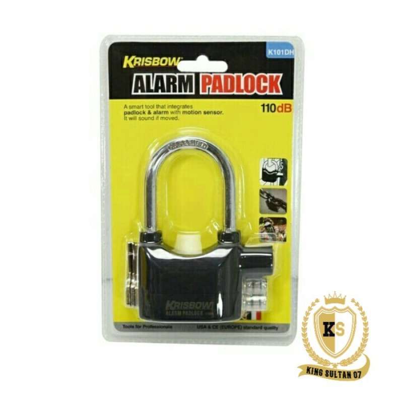 Promo Gembok Alarm Heavy Duty 110 Db Krisbow Diskon 23% di Seller ...