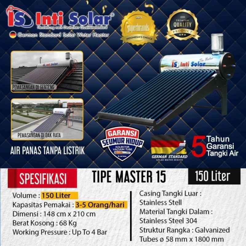 Promo Inti Solar The Master 150ltr Pemanas Air Surya Intisolar Water ...