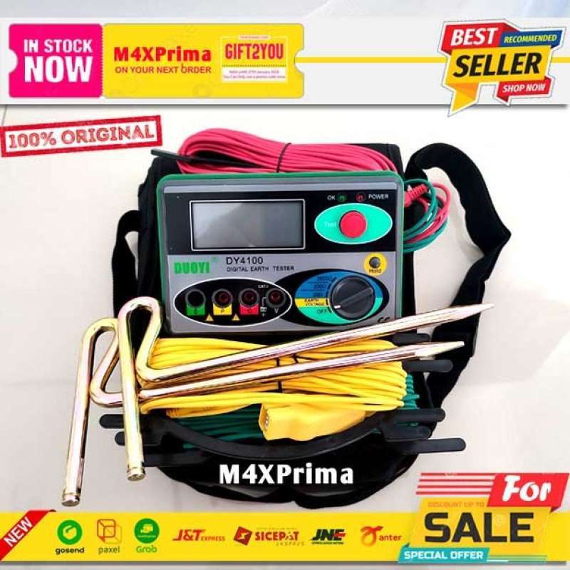 Jual Grounding Tester Digital Earth DY4100 / 4100 Alat test ground di ...