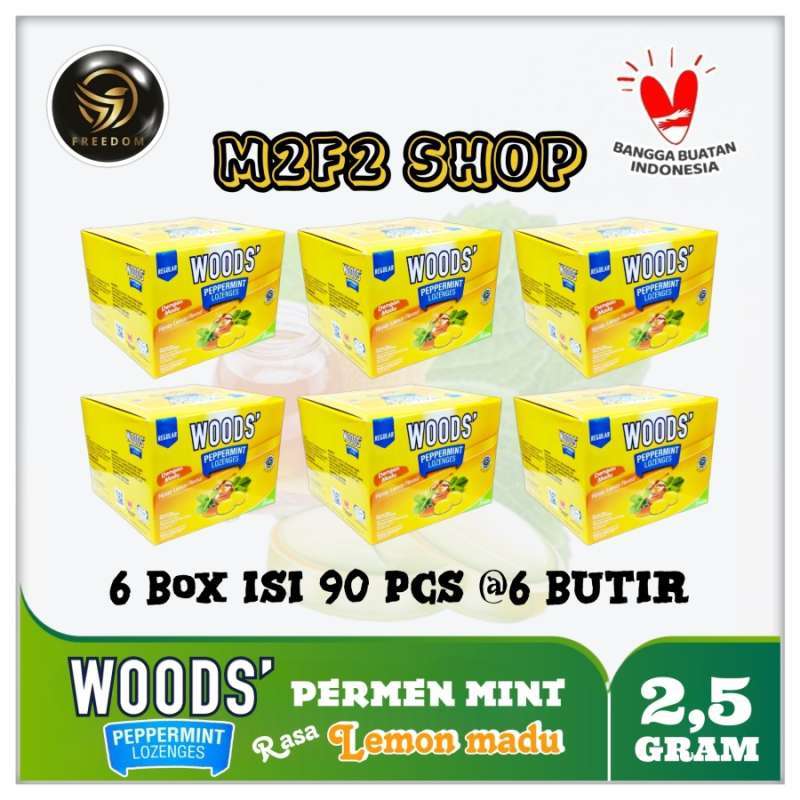 Promo Woods Peppermint Lozenges Honey Lemon | Permen Mint Pelega ...