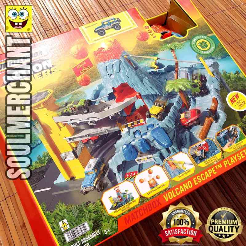 Jual Matchbox Volcano Escape Play Set - Action Drivers Jeep Dune Dog ...