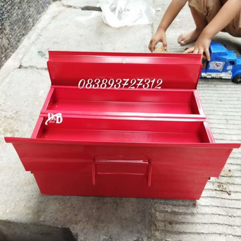 Promo Tool Box 2 susun OPT / warna merah / tool box besi Toolkit(DND ...