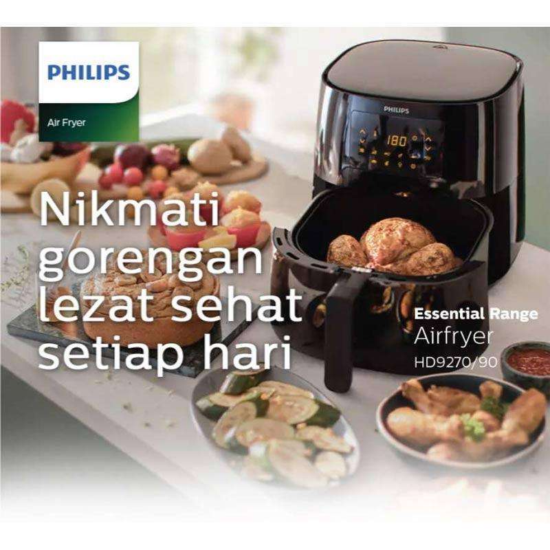 Jual Philips Essential Air Fryer Xl Hd9270/90 - Hitam Di Seller Philips Official Store - Gudang ...