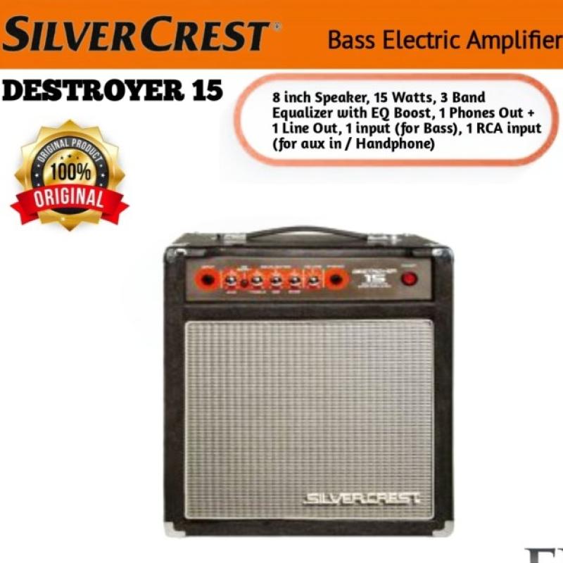 Promo Silvercrest Destroyer 15 Bass Electric Amplifier / Ampli Bass ...
