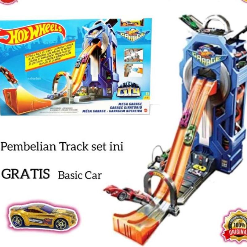 Promo Hot Wheels Track City Mega Garage Mainan Trek Playset Hotwheels ...
