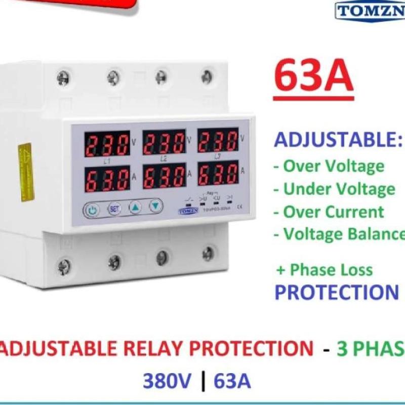 Promo 3-Ph Over Under Unbalance VOLTAGE Over CURRENT Phase Loss PROTECTION Diskon 23% di Seller ...