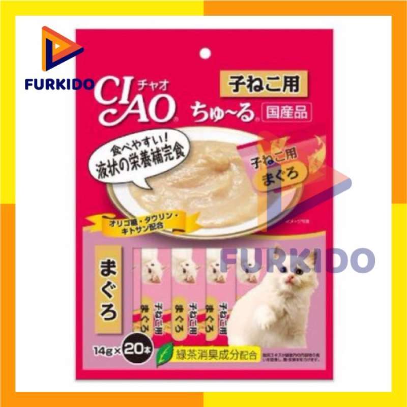 Jual Inaba Ciao Liquid Tuna For Kitten 20Pcs / Snack Anakan Kucing di Seller Hewan Care - Cikoko ...