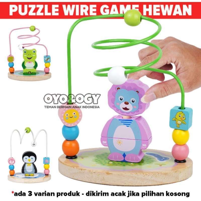 Jual Mainan Edukasi Anak Alur Kawat Puzzle Kayu Binatang Wire Game 2 ...