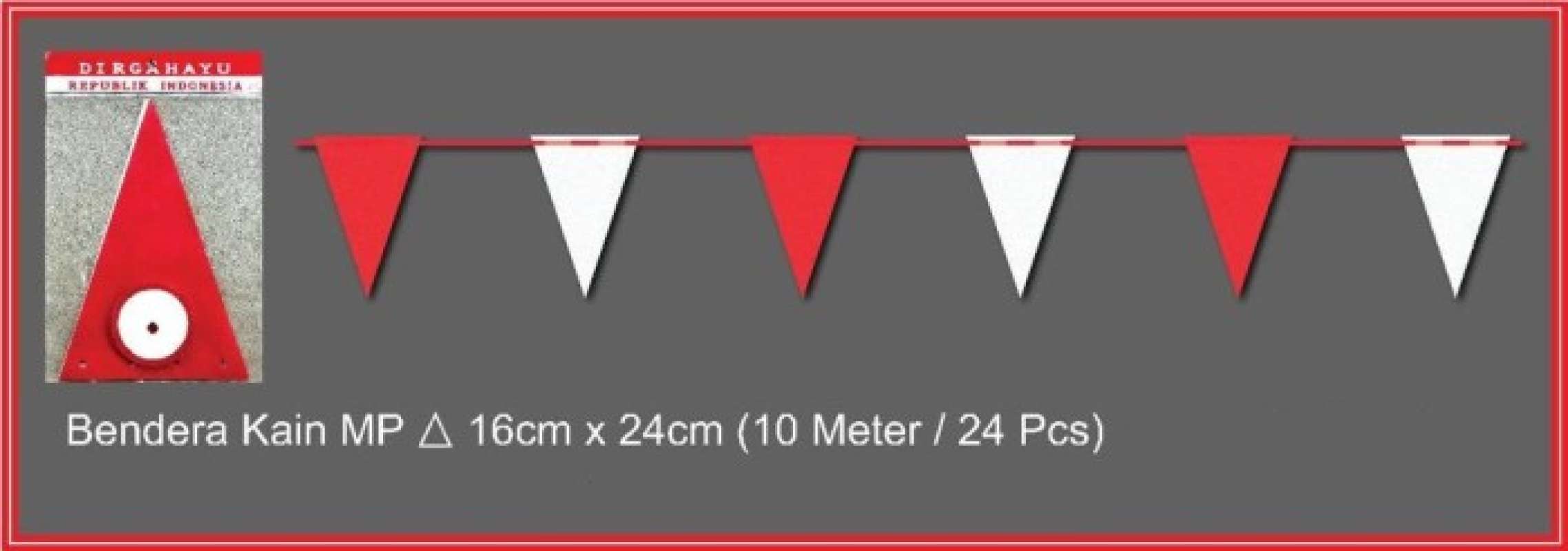 Jual Bendera Segitiga Merah Putih Flag / Banner Kain HUT RI 17 Agustus di Seller Hariya Store ...