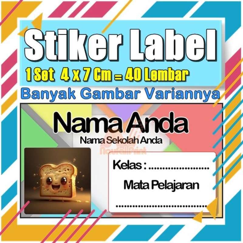 Jual Stiker Label Nama Buku Pelajaran Anak Sticker Karakter Hewan Lucu ...