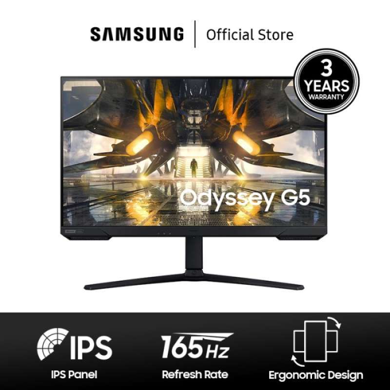 Promo 27 Odyssey G5 165Hz 1ms QHD IPS HDR400 G-Sync Compatible Gaming ...