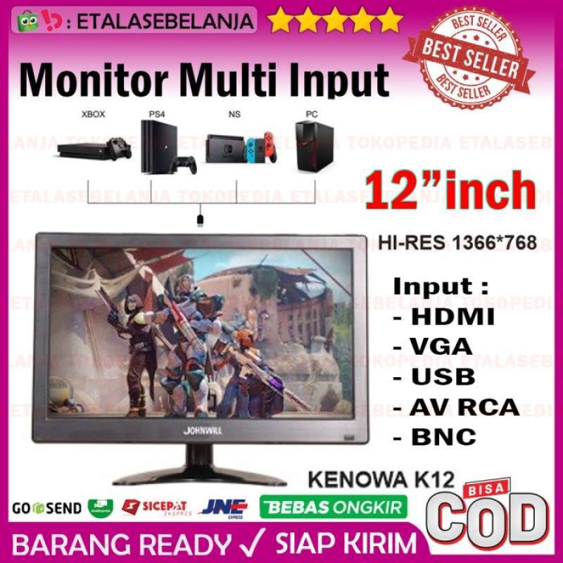 Promo MINI LCD MONITOR 12 INCH MULTI INPUT HDMI-VGA-USB-AV-BNC - KENOWA ...
