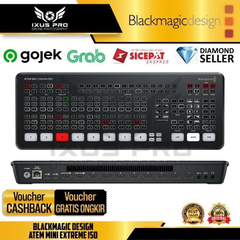 Promo Blackmagic Design Atem Mini Extreme Iso Mixer Live Streaming 8 ...