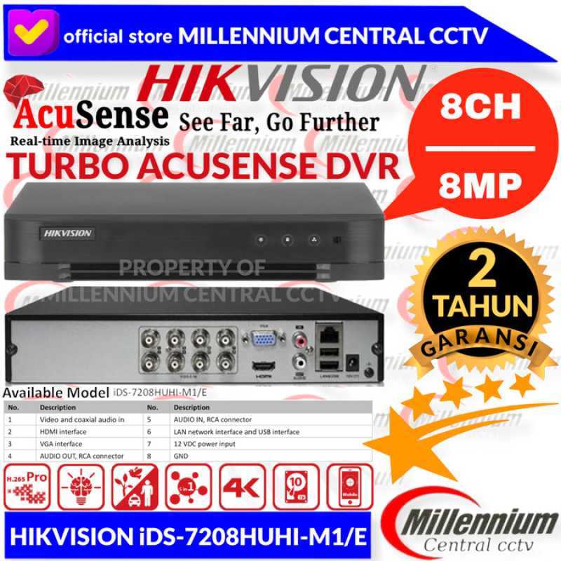 Promo DVR 8CH iDS-7208HUHI-M1/E ACUSENSE DVR SUPPORT 8MP Diskon 23% di Seller Haria Store ...