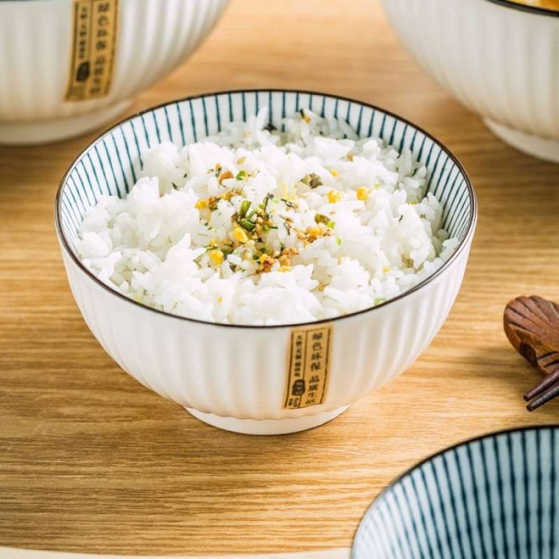 Jual Japanese Bleu Bowl Mangkok Keramik Jepang Biru Mangkok Nasi Bakso ...