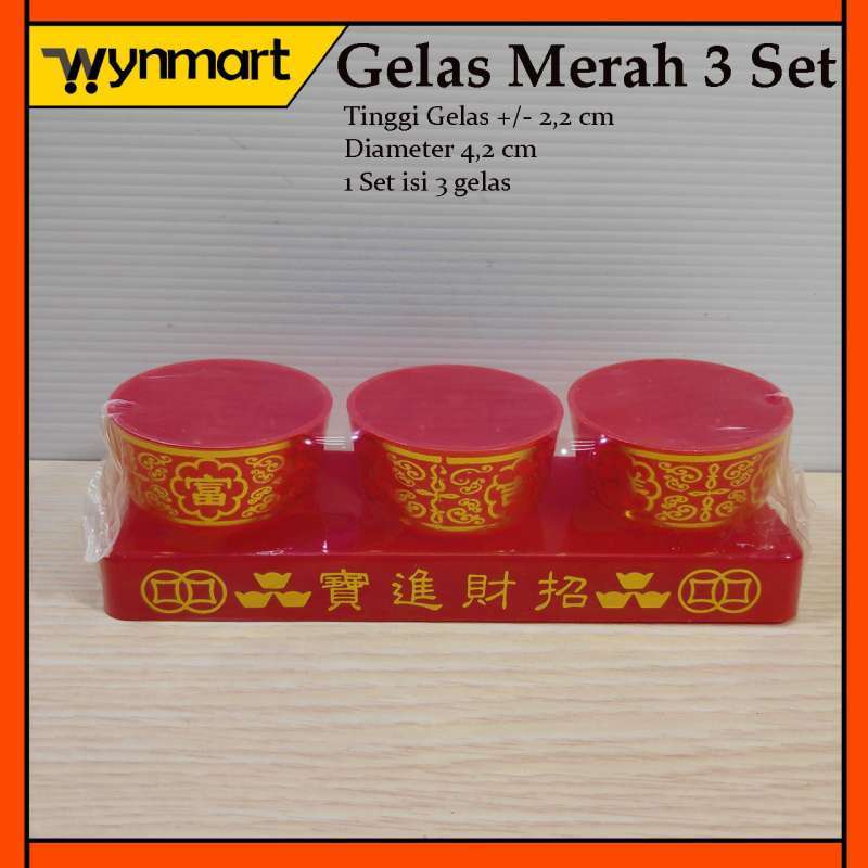 Jual Gelas Merah Sembahyang 3 Set di Seller Wynmart - Pejagalan, Kota ...