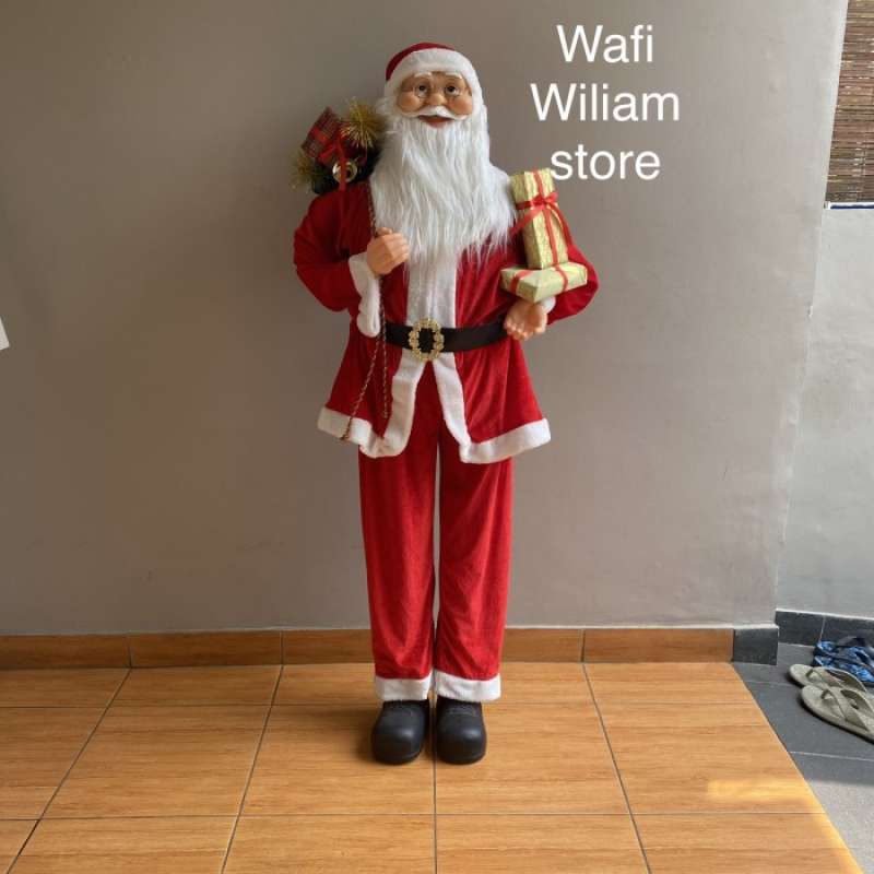 Promo Noelle 150 Cm Patung Boneka Santa Claus Besar Hiasan Dekorasi ...