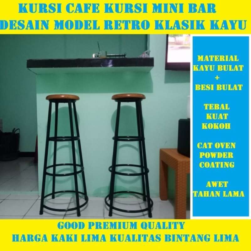 Jual Kursi Cafe Resto Kursi Mini Bar Tinggi Kursi Toko Counter Depot di ...