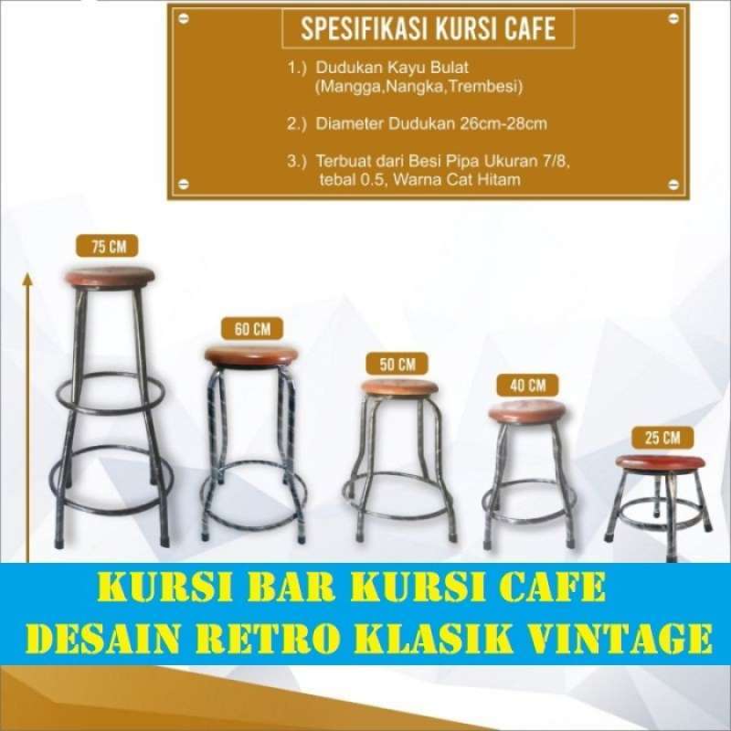 Jual Kursi Cafe Resto Kursi Mini Bar Tinggi Kursi Toko Counter Depot di ...