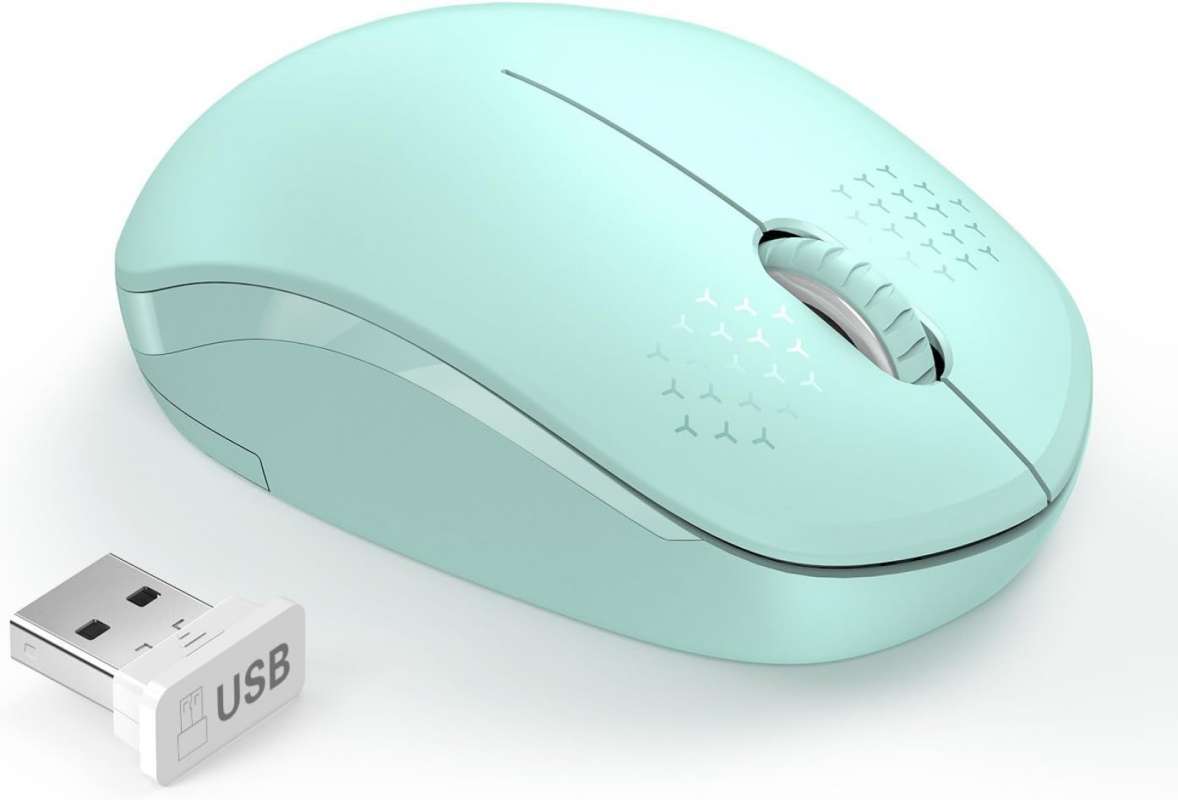 Promo Mouse Nirkabel, Mouse Tanpa Suara 2.4G dengan Penerima USB ...