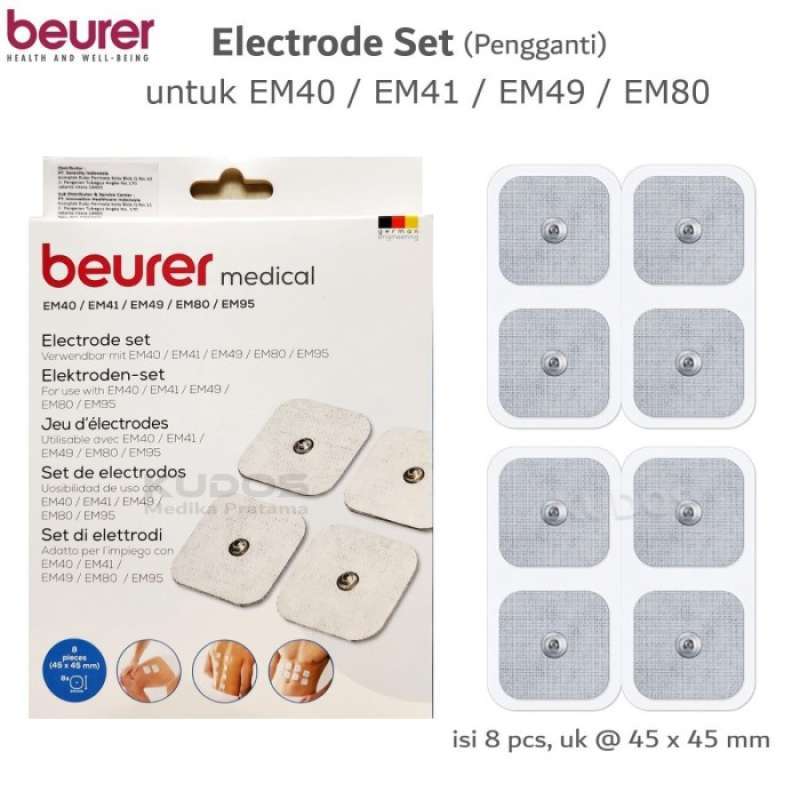 Promo Electrode Beurer Em-49 Pad Ems / Tens Original - Em49 - Isi 8 Pcs ...
