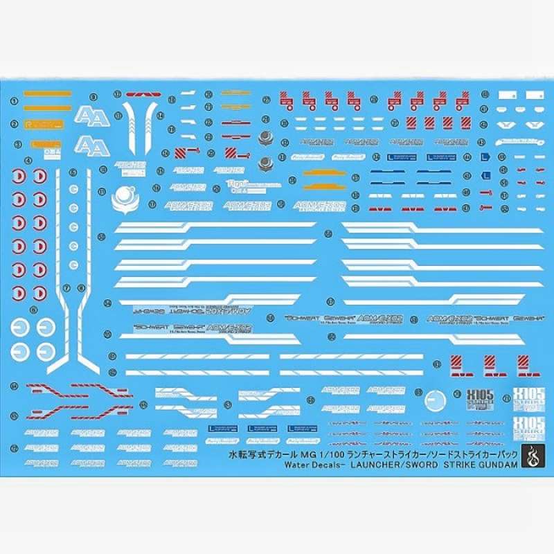 Promo Mg Launcher/sword Strike Gundam Water Decal Ghost Custom Design ...
