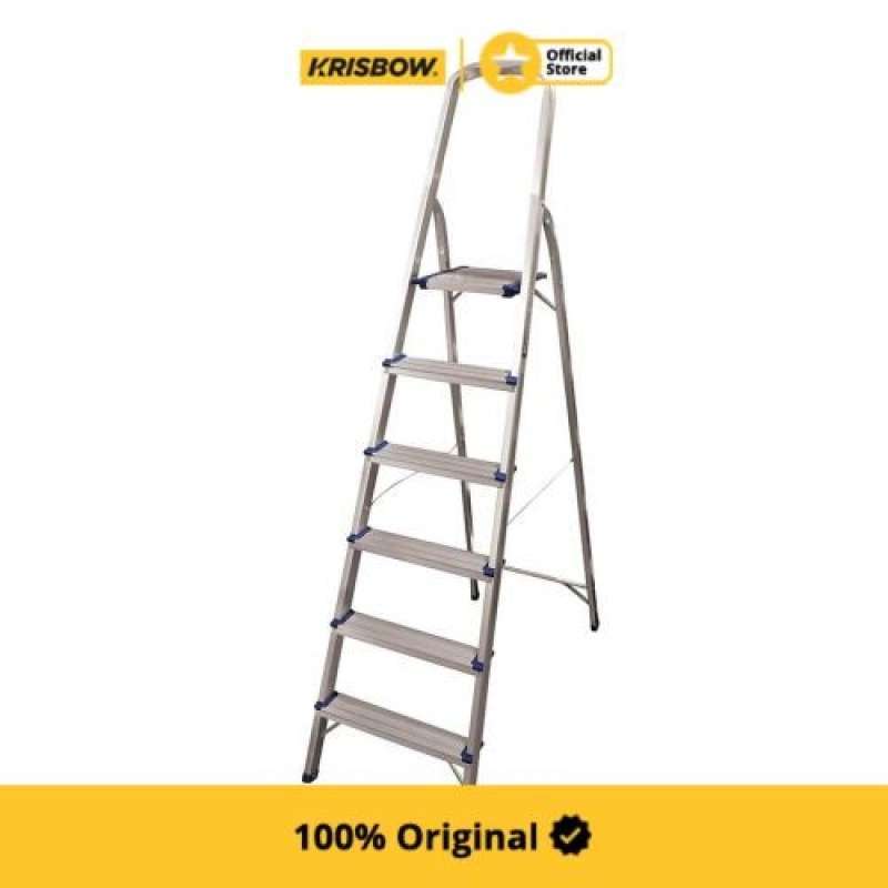 Promo Krisbow Ladder Tangga Aluminium Dengan Handle 7 Step 1,5 M Diskon ...