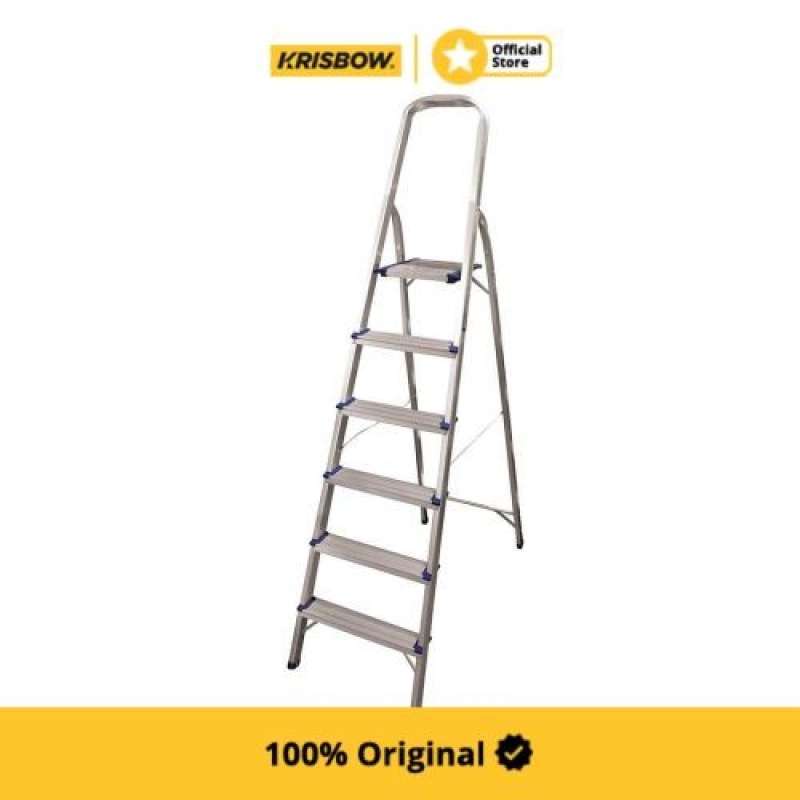 Promo Krisbow Ladder Tangga Aluminium Dengan Handle 7 Step 1,5 M Diskon ...
