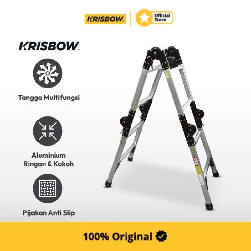 Promo Krisbow Ladder Tangga Lipat Aluminium 6.2 Meter Diskon 15% Di ...