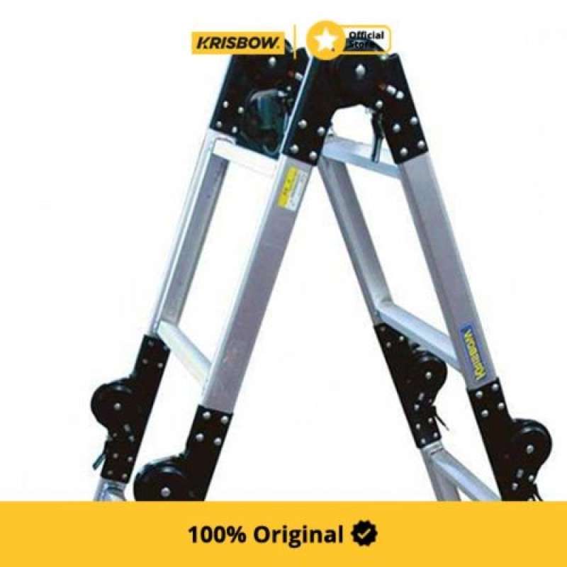 Promo Krisbow Ladder Tangga Lipat Aluminium 6.2 Meter Diskon 15% Di ...