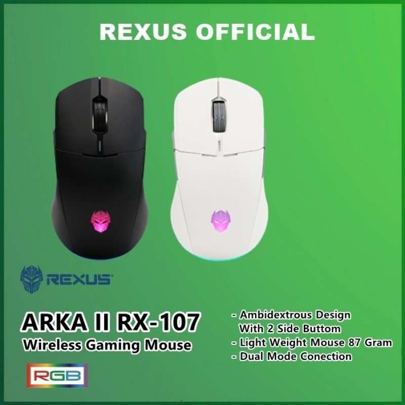 Promo REXUS ARKA II RX-107 Wireless Dual Conection Gaming Mouse ARKA 2 ...