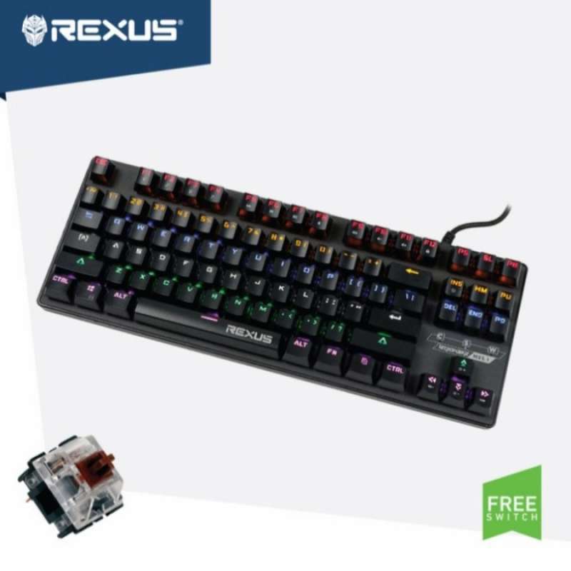 Jual Keyboard Gaming REXUS MX 5.1 Legioner Mecanical RGB BROWN BLUE ...