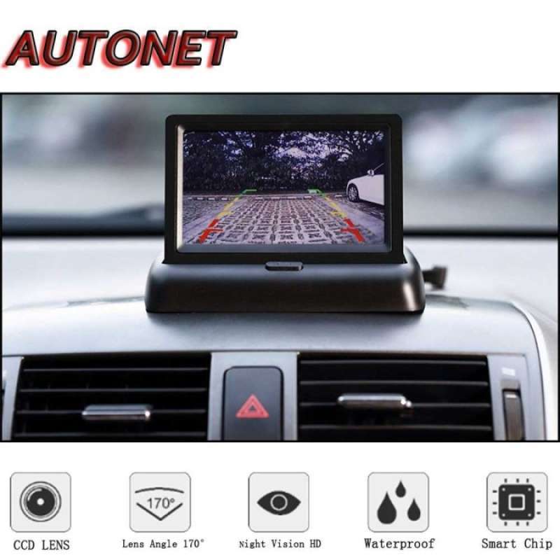 Jual Layar Monitor Dashboard Parkir Mundur Camera Video Mobil 4.3 Inci ...