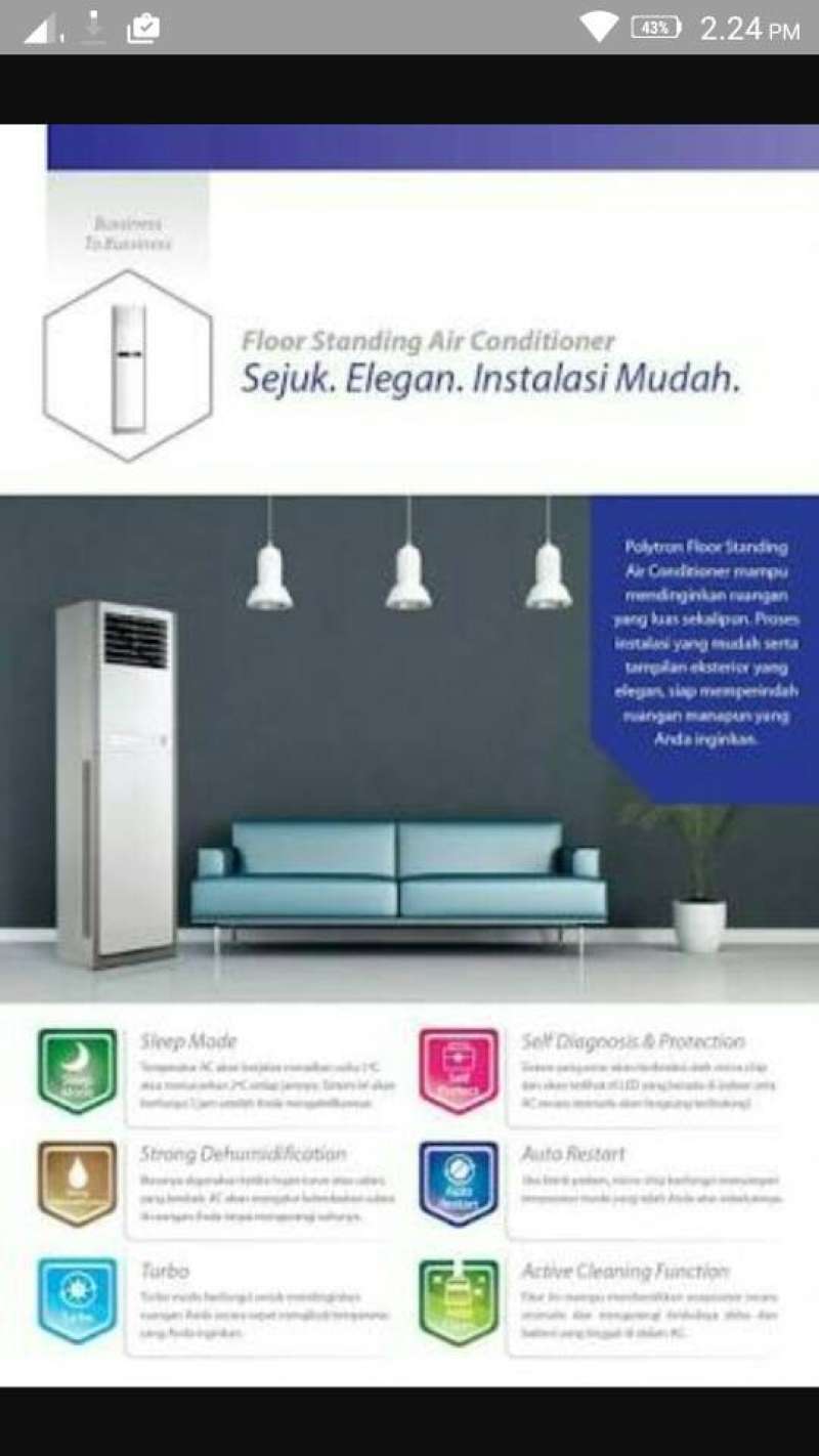 Jual Ac Polytron Floor Standing Polytron 5Pk Psf5003 di Seller Kuniy ...