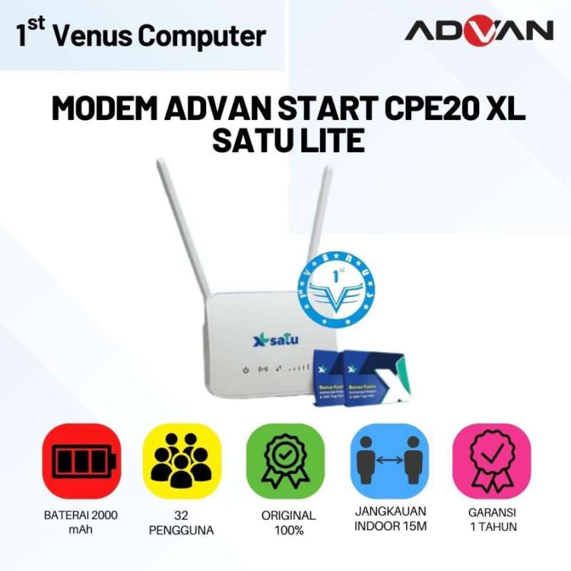 Promo MODEM ADVAN START CPE20 XL SATU LITE UNLIMITED 100GB/MOD10 Diskon ...