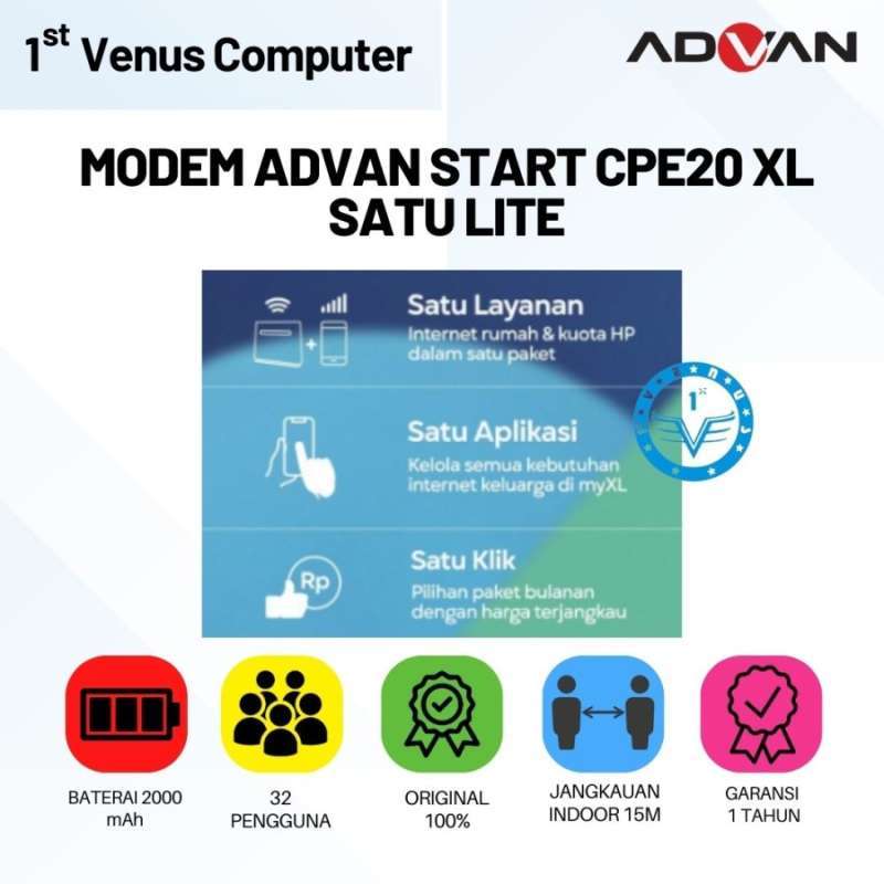 Promo MODEM ADVAN START CPE20 XL SATU LITE UNLIMITED 100GB/MOD10 Diskon ...