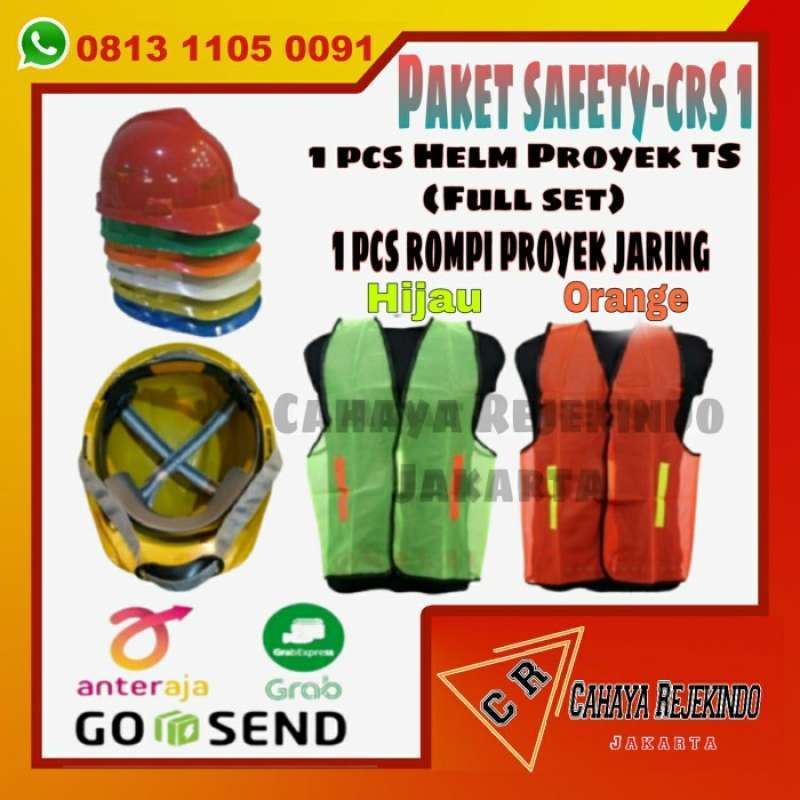 Promo Paket Helm Safety Proyek TS + Rompi Proyek Jaring/Paket Safety ...