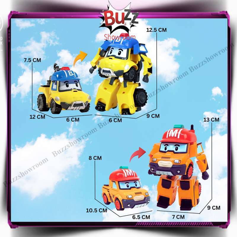Jual Robocar Poli Transform Mainan Anak Figure Robot Amber Roy Heli ...