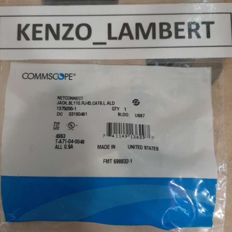 Promo Modular Cat 6 Commscope Amp Almond Ori / Modular Jack Commscope ...