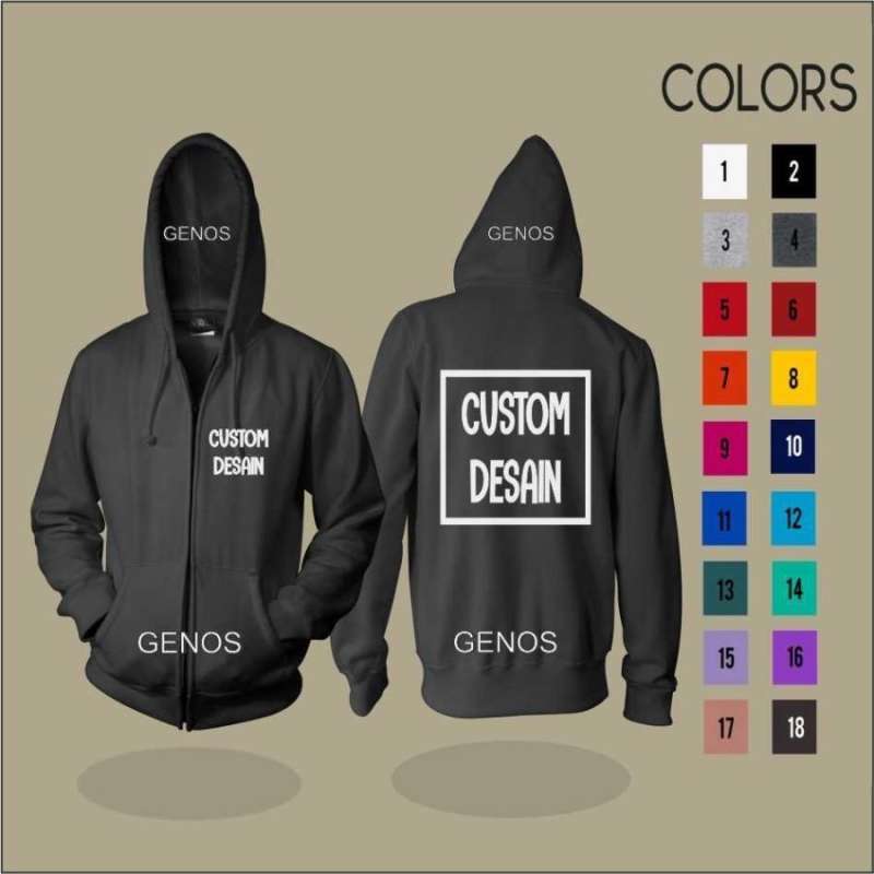 Jual CUSTOM Sablon Jaket Hoodie Zipper | Sablon Bebas Tulisan / Nama ...