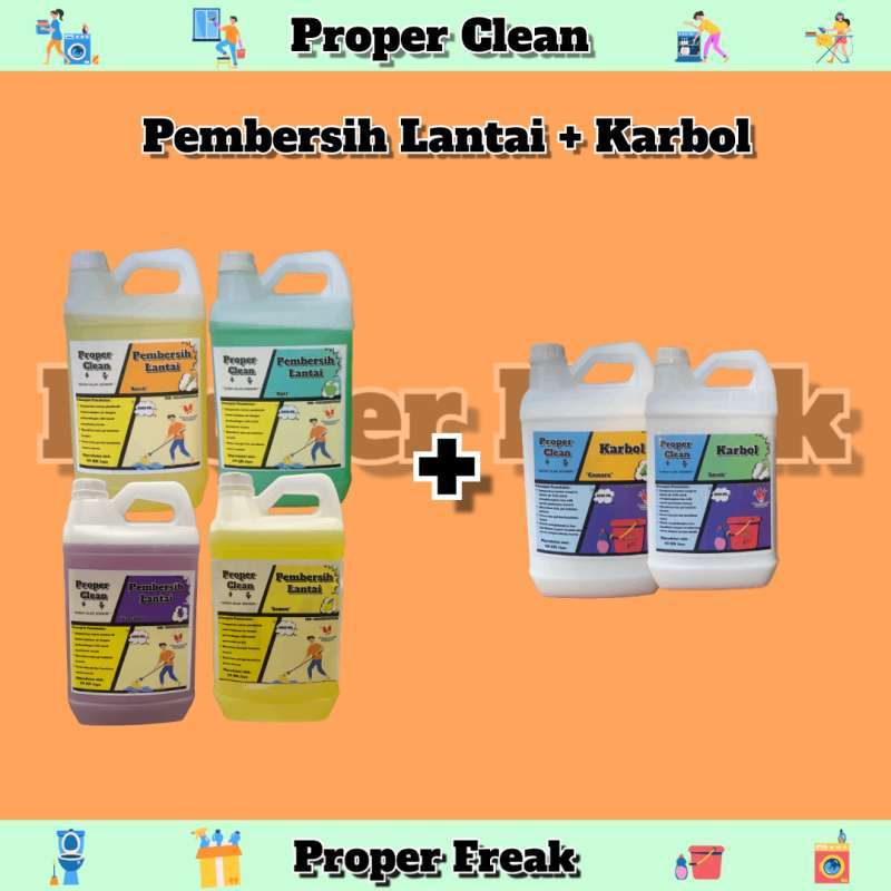 Jual Bundle Pembersih Lantai dan Karbol 5L Proper Clean di Seller Proper Freak Store ...