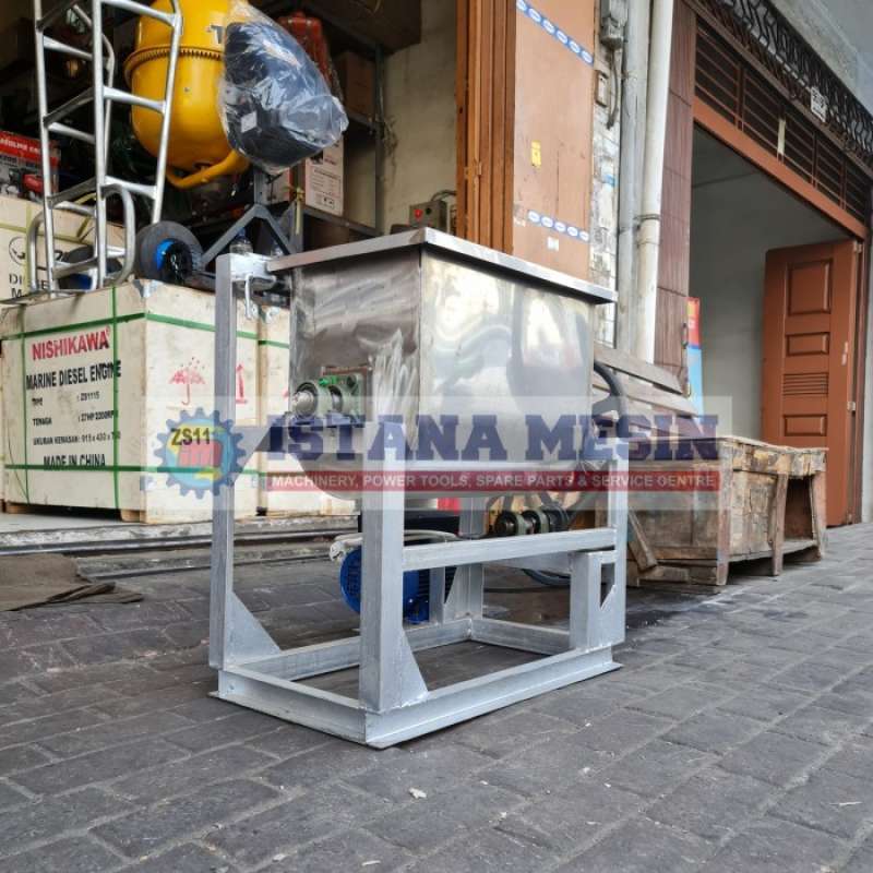 Jual Mesin Pengaduk Pakan Ternak Mixer Spiral 25kg Stainless + Motor Di ...