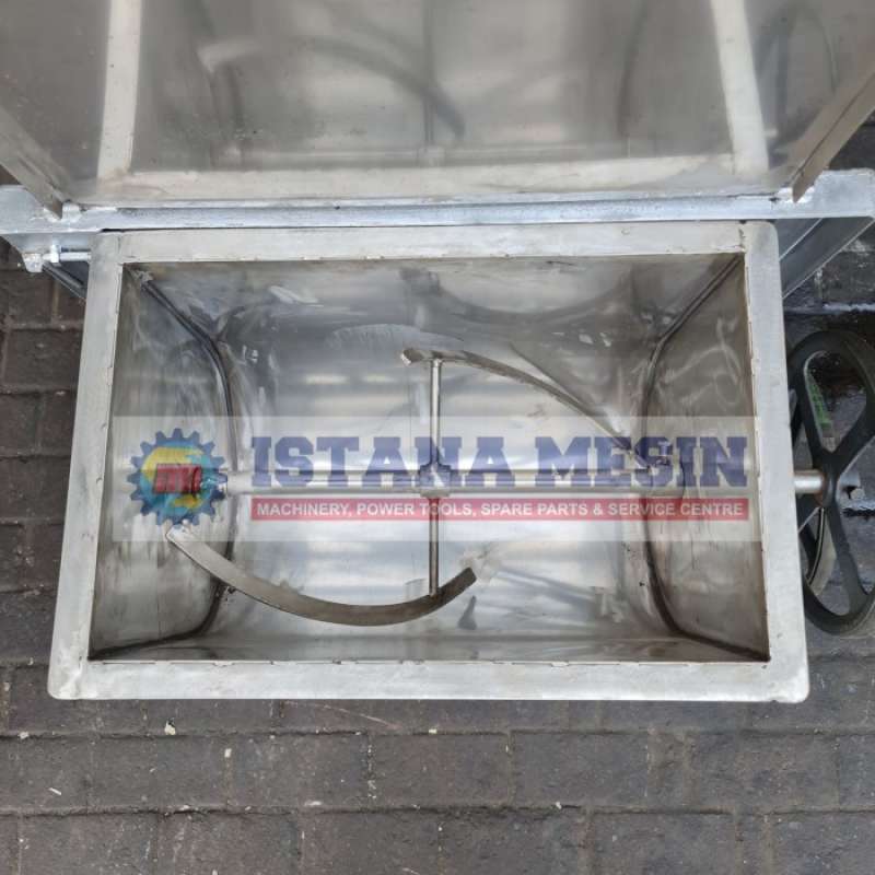 Jual Mesin Pengaduk Pakan Ternak Mixer Spiral 25kg Stainless + Motor Di ...