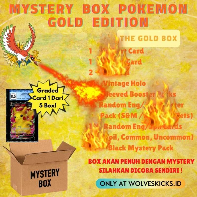 Promo Mystery Box Pokemon TCG English And Japan Original The Gold Box ...