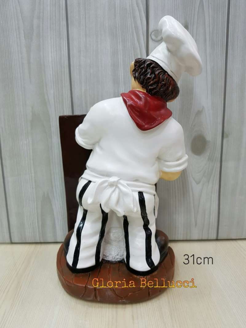 Jual Patung Pajangan Koki Menu Papan Chef / Bar Cafe Bakery di Seller ...