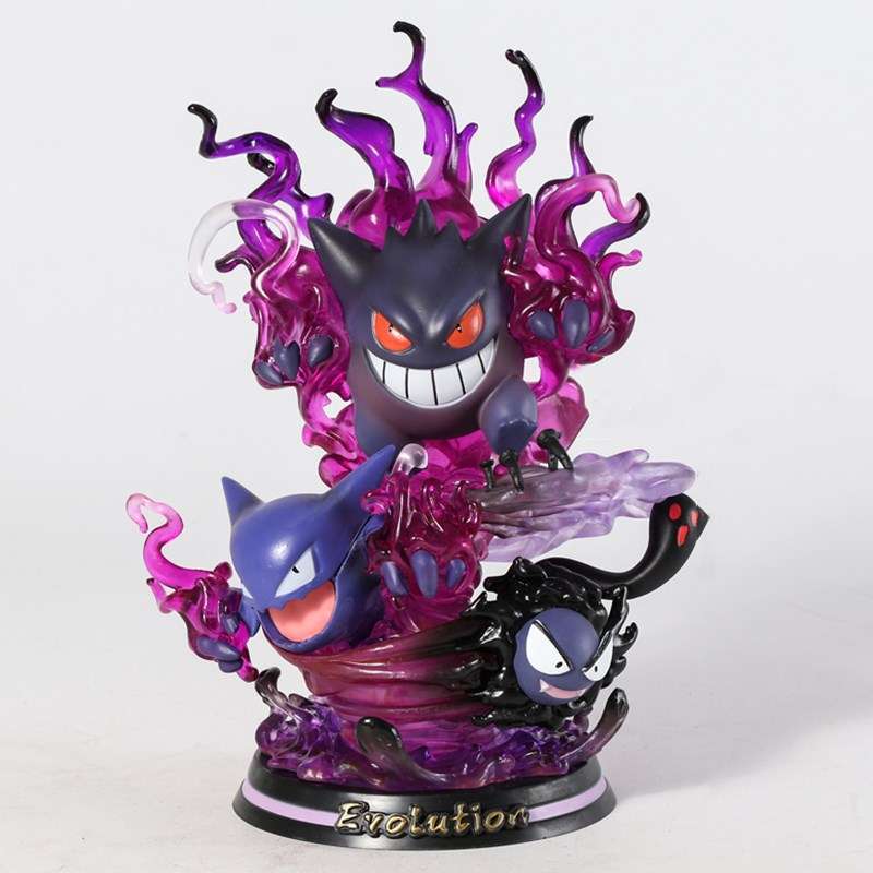 Promo Anime Figures Pokemon Charizard Mewtwo Gengar Evolution Model LED ...