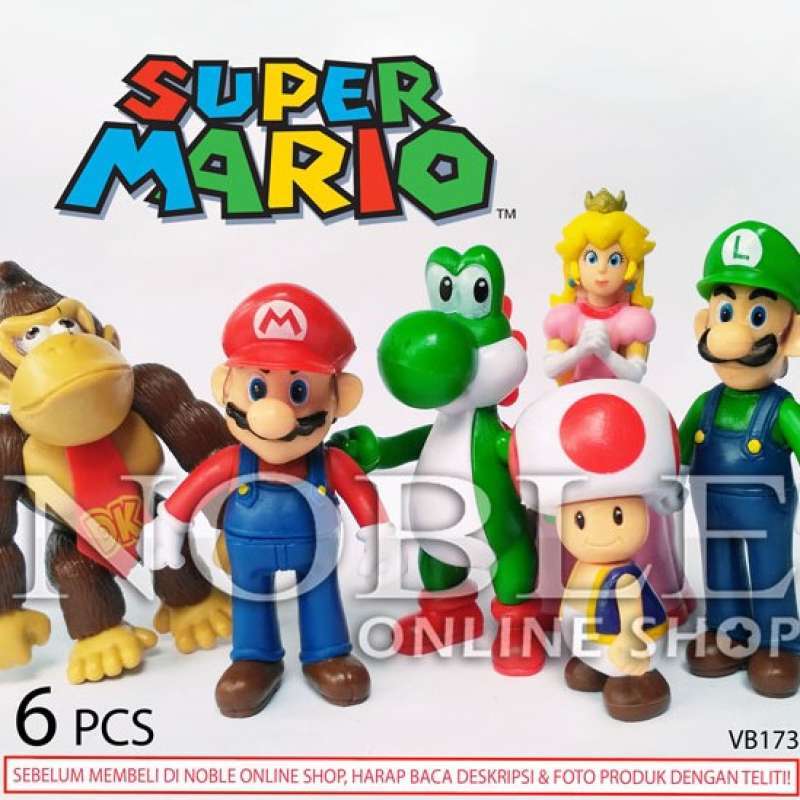Promo SUPER MARIO figure 6pcs- Mario Bros Cute Figure-Game-Nintendo ...