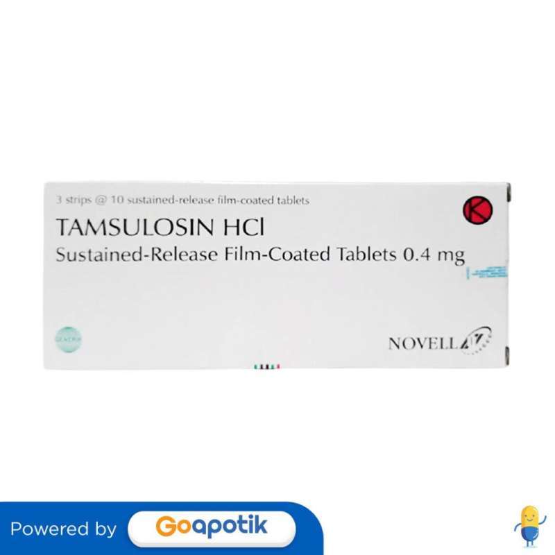Jual Tamsulosin Hydrochloride Novell 0.4 Mg Box 30 Tablet Di Seller ...